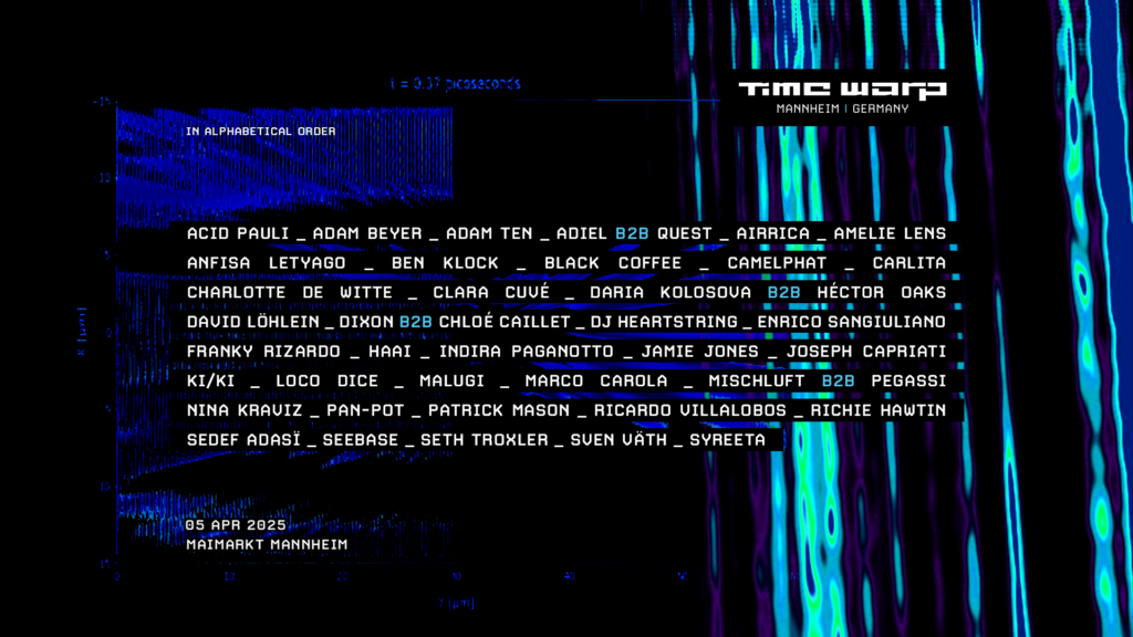 Time Warp dévoile la programmation de son retour à Mannheim, le 5 avril 2025, avec Charlotte de ...